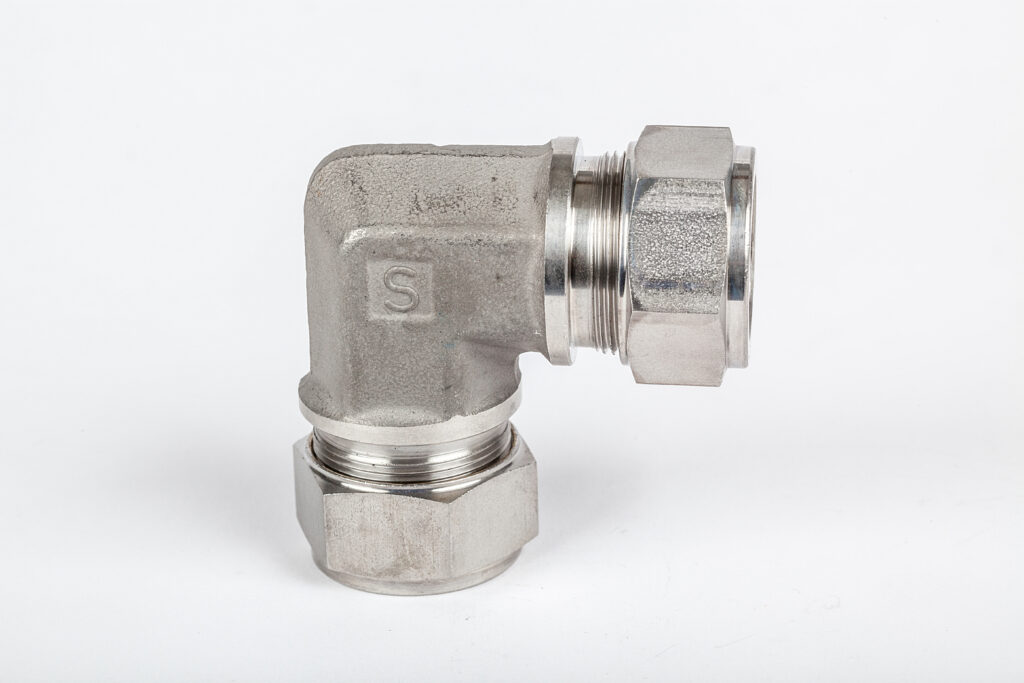 18mm OD 90° Elbow Twin Ferrule Stainless Steel 316 | Product